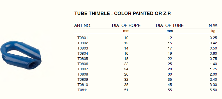 Tube Thimble,rope thimbles,rigging hardware,hardware,thimble supplier