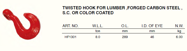 Twisted hook,hook,rigging hardware,hardware,hooks supplier